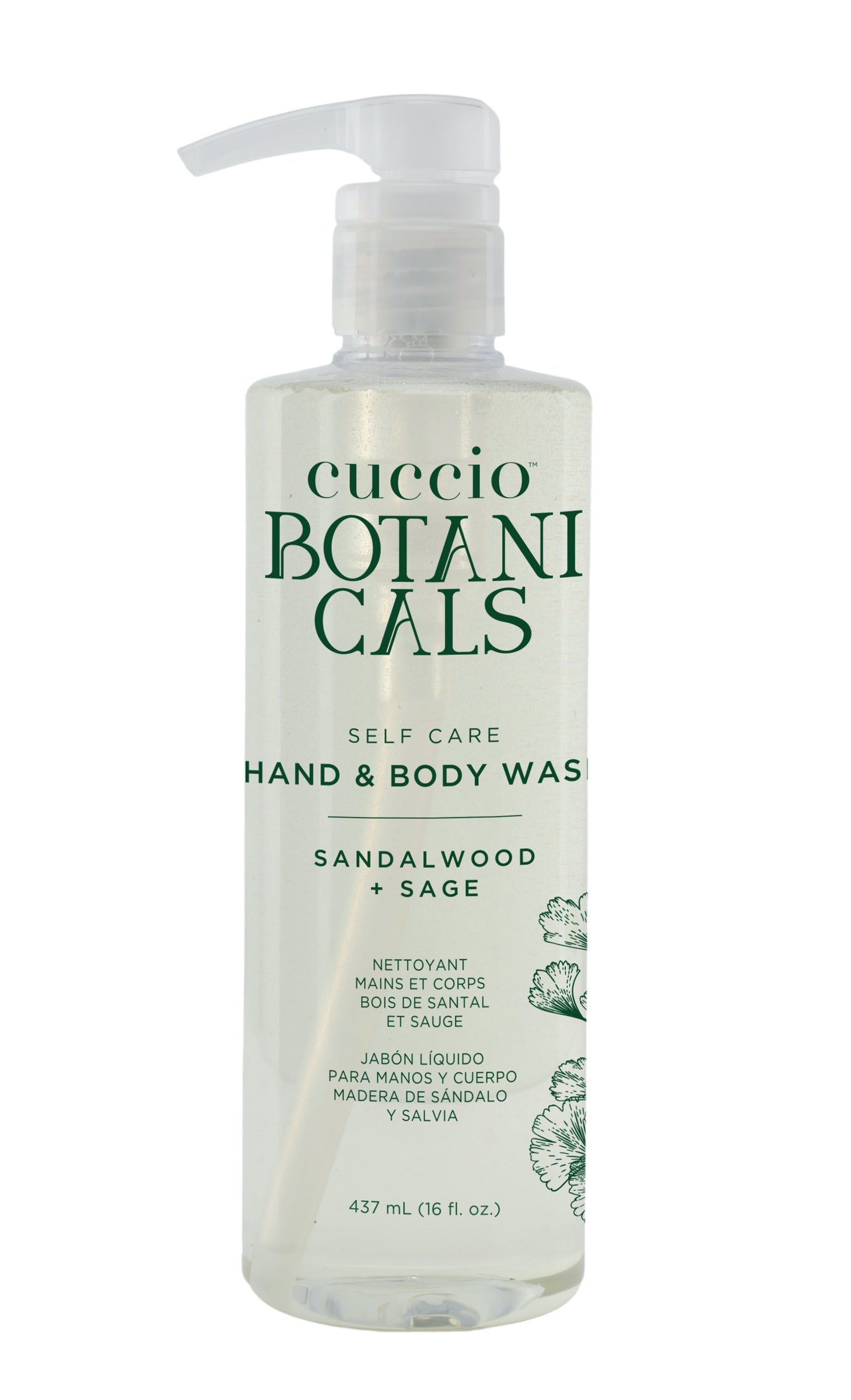 BOTANICALS HYDRATING HAND & BODY WASH SANDALWOOD + SAGE 16oz. – Cuccio ...